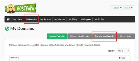 how to transfer a domain name to hostpapa hostpapa knowledge base