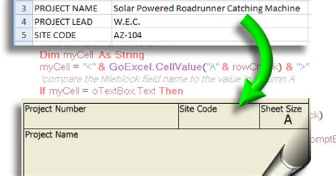 From The Trenches With Autodesk Inventor Ilogic Titleblock Project Data From Excel