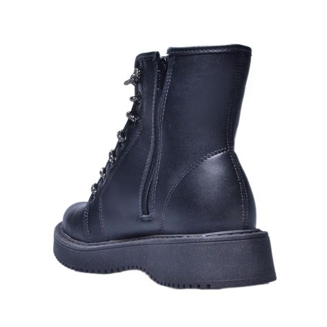 Bota Moleca Coturno Salto Baixo Preto Feminina 5339 110 23580 15745