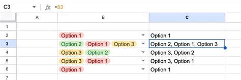 Multiple Selections In Drop Downs In Google Sheets