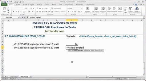 37 Función Hallar Fórmulas Y Funciones En Excel Youtube