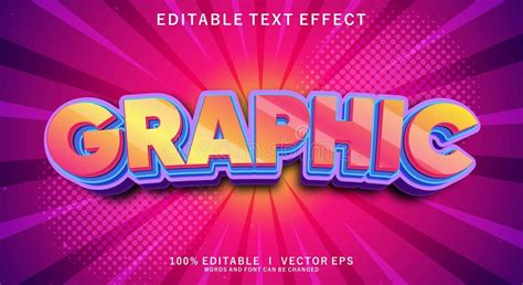 Graphic Vector Text Effect With Modern Style Design Stock Illustration Illustration Of