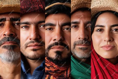 Cultural Diversity Collage A Collage Of Diverse Hispanic Faces Representing The Wide Range