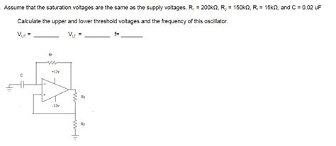 Solved Assume That The Saturation Voltages Are The Same As