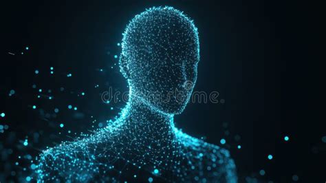 Digital Human Connection In Futuristic Abstract Concept Big Data And