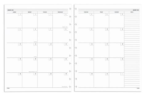 2025 Tul Discbound Weeklymonthly Planner Refill Pages Letter Size January To December Office Depot