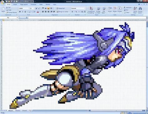 30 Geeky Artworks Created Using Microsoft Excel Hongkiat