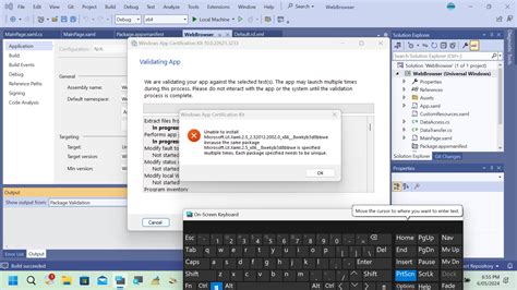 i have a problem with a uwp web browser app i can t publish it on
