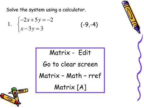 PPT Solving Systems With Three Variables Using A Calculator PowerPoint Presentation ID 2696800