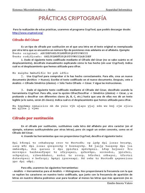 Prácticas De Criptografía Pdf Clave Criptografía Cifrado