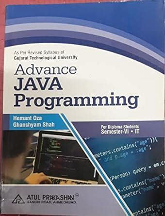 ADVANCE JAVA PROGRAMMING [ ENGLISH ] : HEMANT OZA: Amazon.in: Books