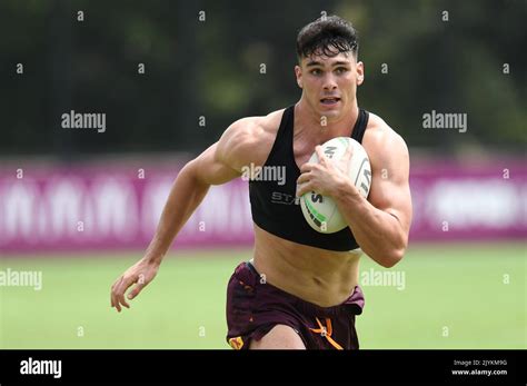 Herbie Farnworth In Action During A Brisbane Broncos Nrl Training