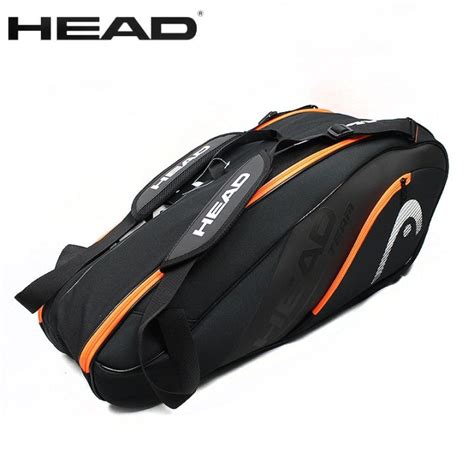 Original Head Tennis Squash Racket Backpack 6 7 Large Capacity Tennis Badminton Racket Bag Men