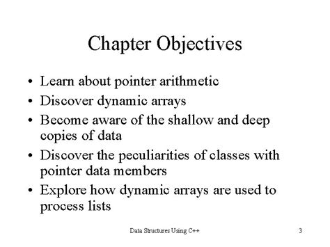 Chapter 3 Pointers And Arraybased Lists Data Structures