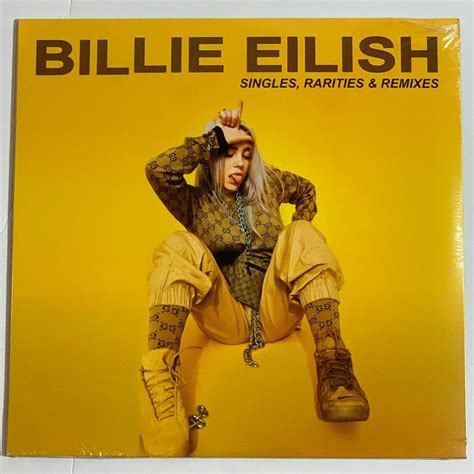 Billie Eilish Singles Rarities And Remixes 1lp Vinyl Limited Yellow 12 Record