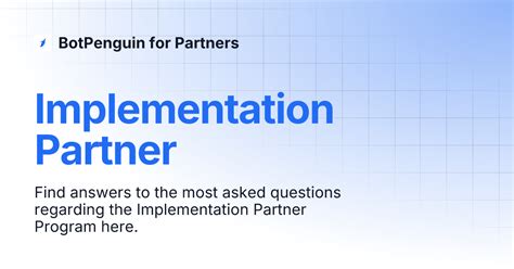 Implementation Partner BotPenguin For Partners