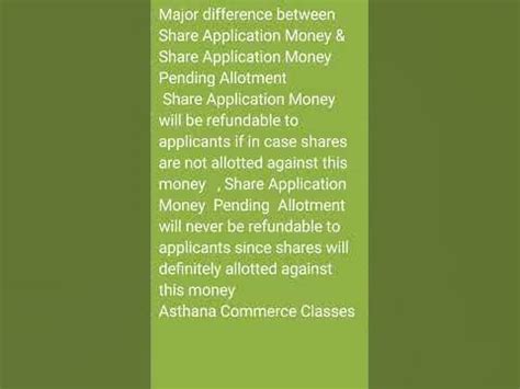 Most Imp Topic Share Application Money And Share Application Money