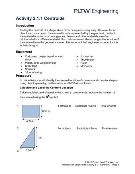 centroids activity engineering shape analysis