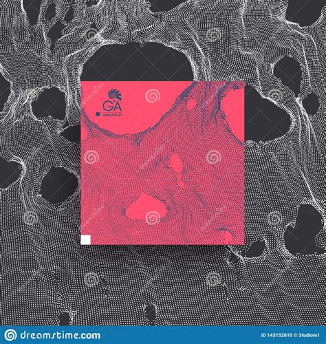 This Spiderweb Has Been Broken Abstract Grid Background With Hole