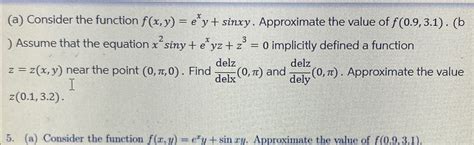 solved a ﻿consider the function f x y exy sinxy