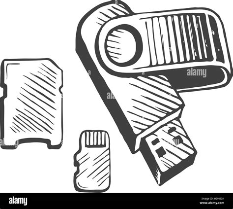 Usb Flash Drive Drawing Hi Res Stock Photography And Images Alamy