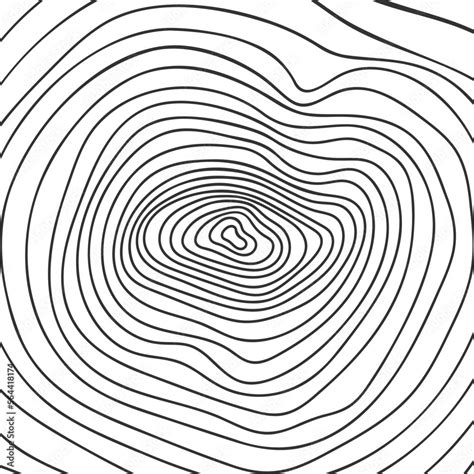 Trunk Cross Section Background Tree Rings In Doodle Style Wooden