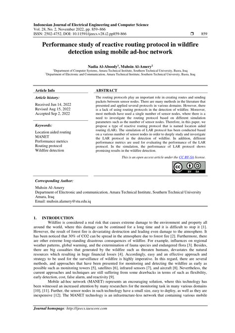 PDF Performance Study Of Reactive Routing Protocol In Wildfire Detection Using Mobile Ad Hoc