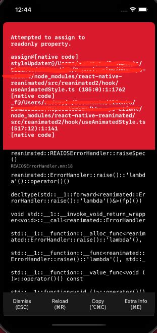 Attempt To Assing To Readonly Property In Reanimated No Hermes Issue Software