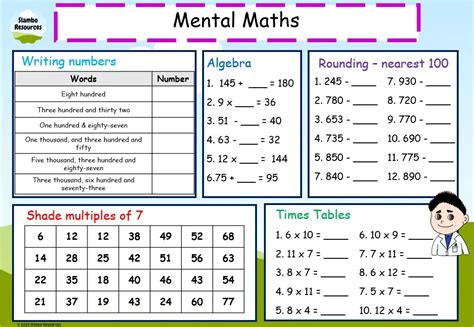 Grade 4 Mental Maths Worksheets Free Printables Math Worksheets
