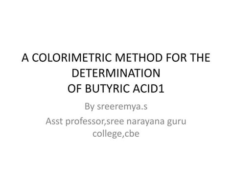 A Colorimetric Method For The Determination Pptx