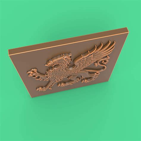 Griffin Stl File For Cnc Laser Engraving Or 3d Printing Mythical