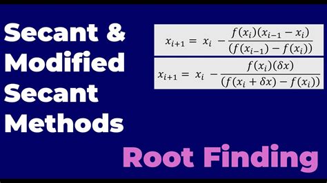 Secant And Modified Secant Methods Explained Root Finding In Python