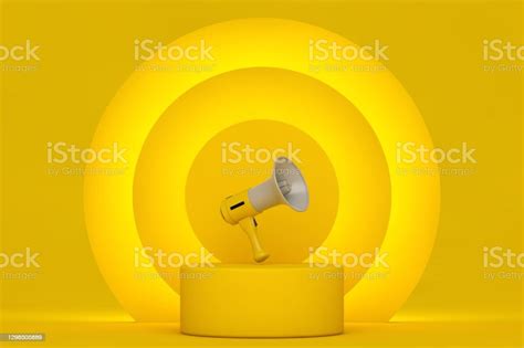 노란색 연단과 최소한의 추상적 배경 3d 렌더링 기하학적 모양 현대 웹 사이트에서 상을위한 무대 0명에 대한 스톡 사진 및 기타 이미지 Istock