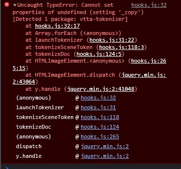 Error When Trying To Use Tokenizer V Issue MrPrimate Tokenizer GitHub