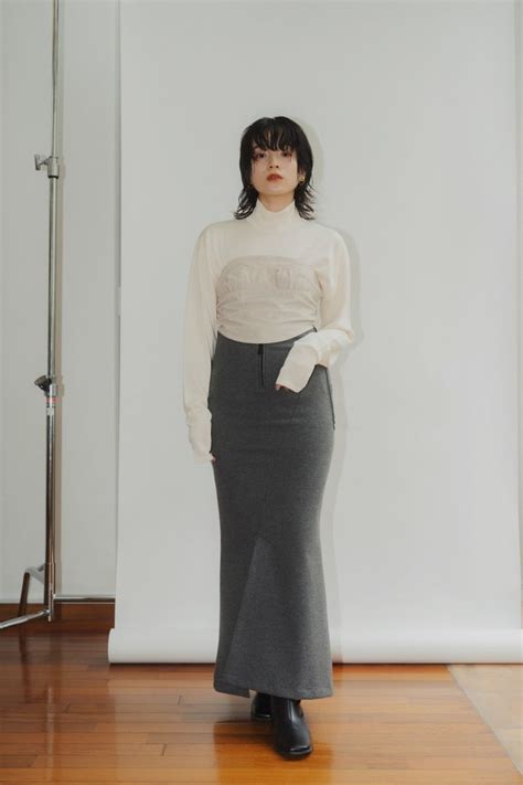 Lame Bustier Combination Knit3color Knuth Marf