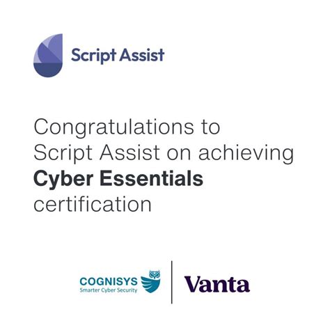 Cognisys On Linkedin Cyberessentials Compliance Cybersecurity Vanta