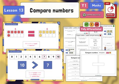 Year 1 Place Value Within 10 Compare Numbers Lesson 13 Grammarsaurus