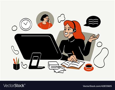 client calls concept royalty free vector image