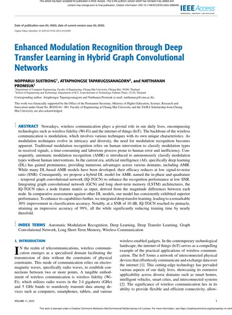 Pdf Enhanced Modulation Recognition Through Deep Transfer Learning In Hybrid Graph
