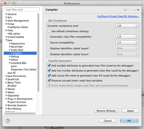 Eclipse Compiling A Plugin For Java 15 Columns For Eclipse Stack Overflow