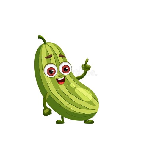 Cute Cucumber With Smiling Face Stock Illustration Illustration Of Face Green 337047172
