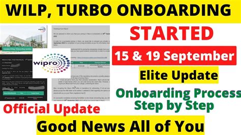 Wipro Onboarding Update Wipro Onboarding On September Wipro