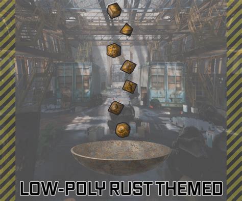 Artstation Low Poly Rust Themed Dice Game Assets