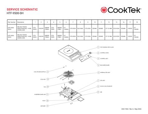 Cooktek Helios Single Hob Countertop Induction Cooktop 15 Amp Htf 9500