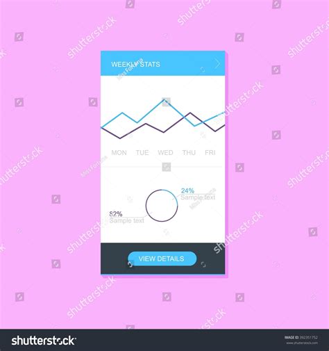 Infographic Dashboard Template Flat Design Graphs Stock Vector Royalty Free 392351752