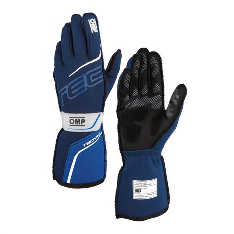 Omp Tecnica Racing Gloves Dark Blue Fia Gloves With Fia