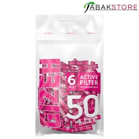 Gizeh Active Filter 6mm 50 Stück Pink Online Um Tabakstore