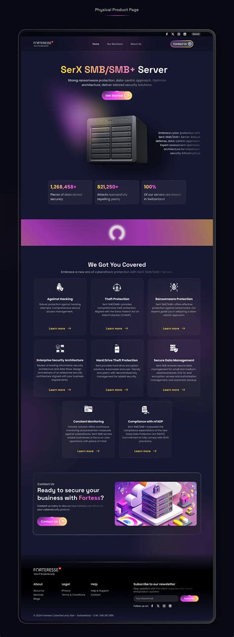 Cyber Security Website Design UI UX Behance
