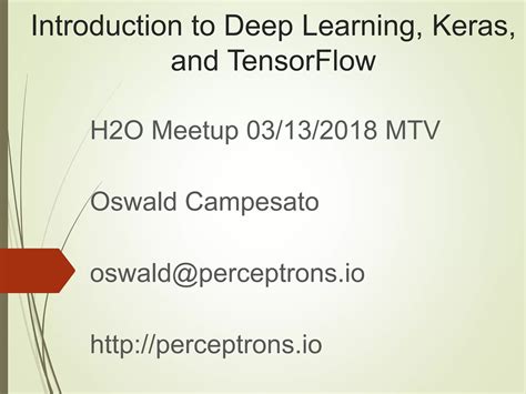 deep learning keras and tensorflow pptx