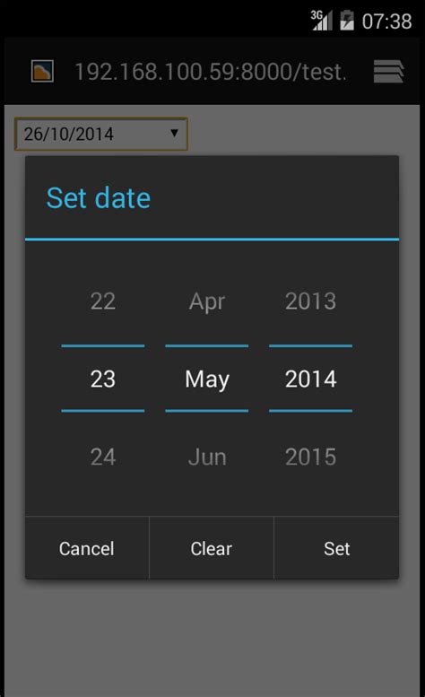 html html5 date input on android 4 4 browser webview stack overflow